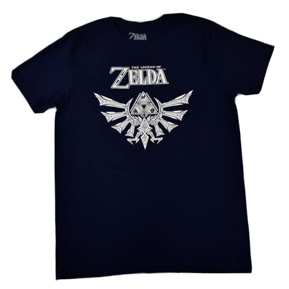 The Legend Of Zelda | Shirts | The Legend Of Zelda Mens Navy Blue Shirt ...